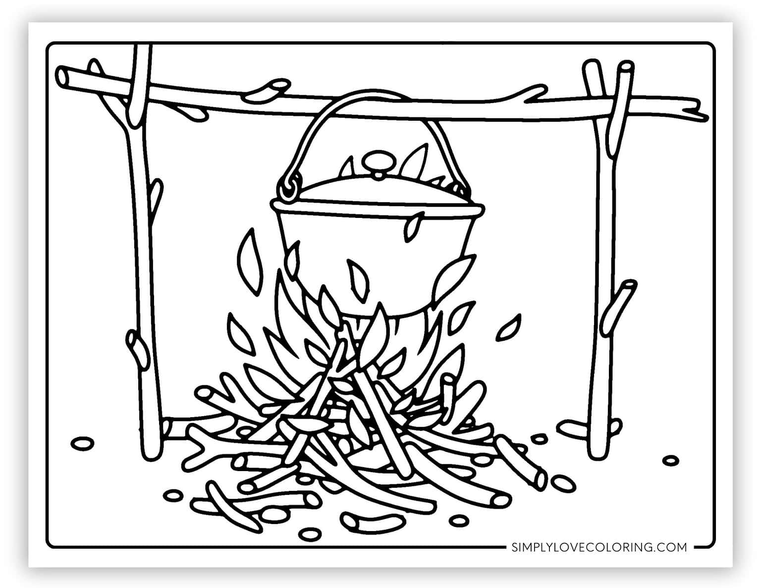 30 Campfire Coloring Pages (Free PDF Printables) - Simply Love Coloring