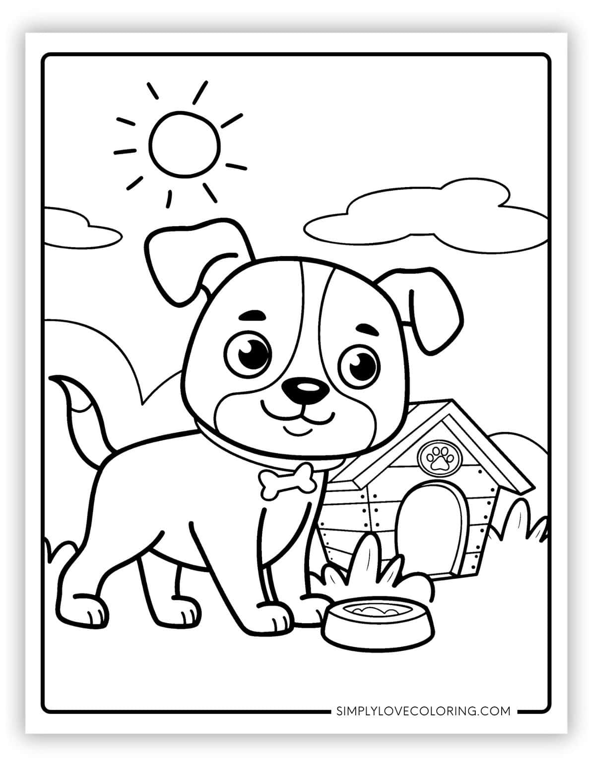 62 Cute Dog Coloring Pages (Free PDF Printables) - Simply Love Coloring