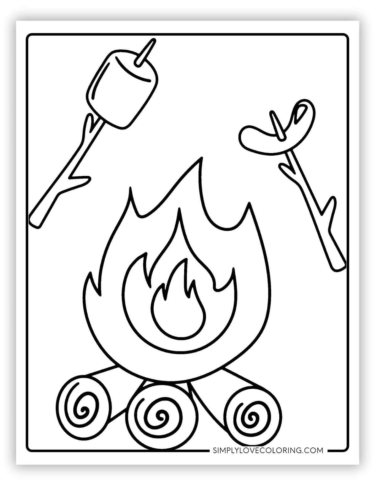 30 Campfire Coloring Pages (Free PDF Printables) - Simply Love Coloring