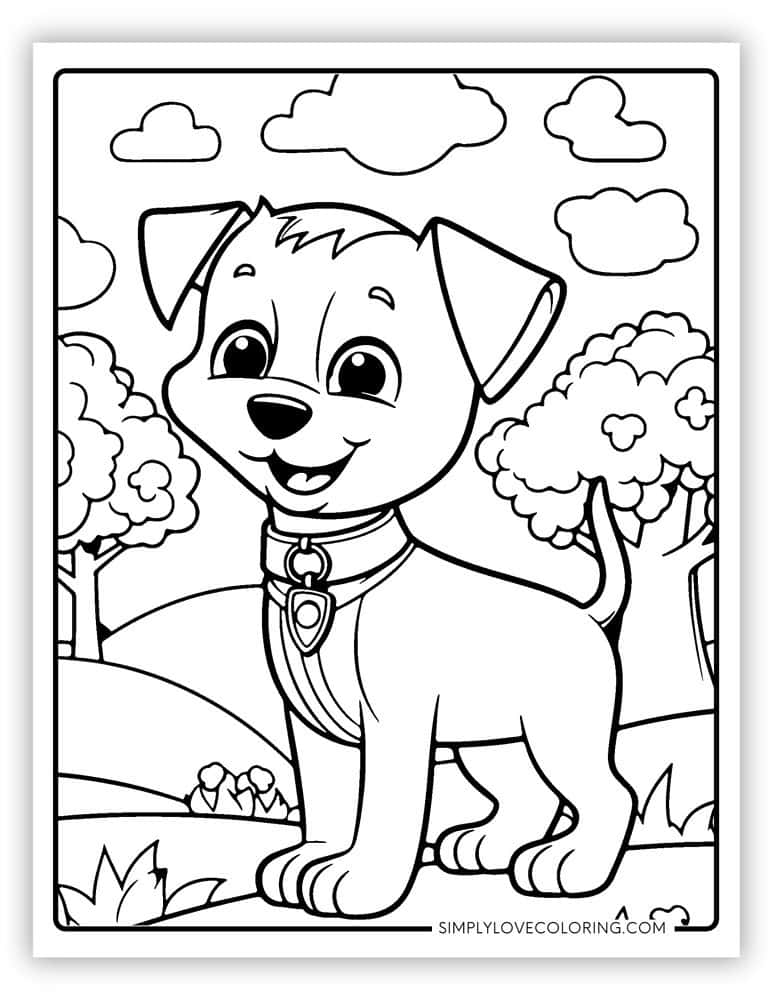 62 Cute Dog Coloring Pages (Free PDF Printables) - Simply Love Coloring