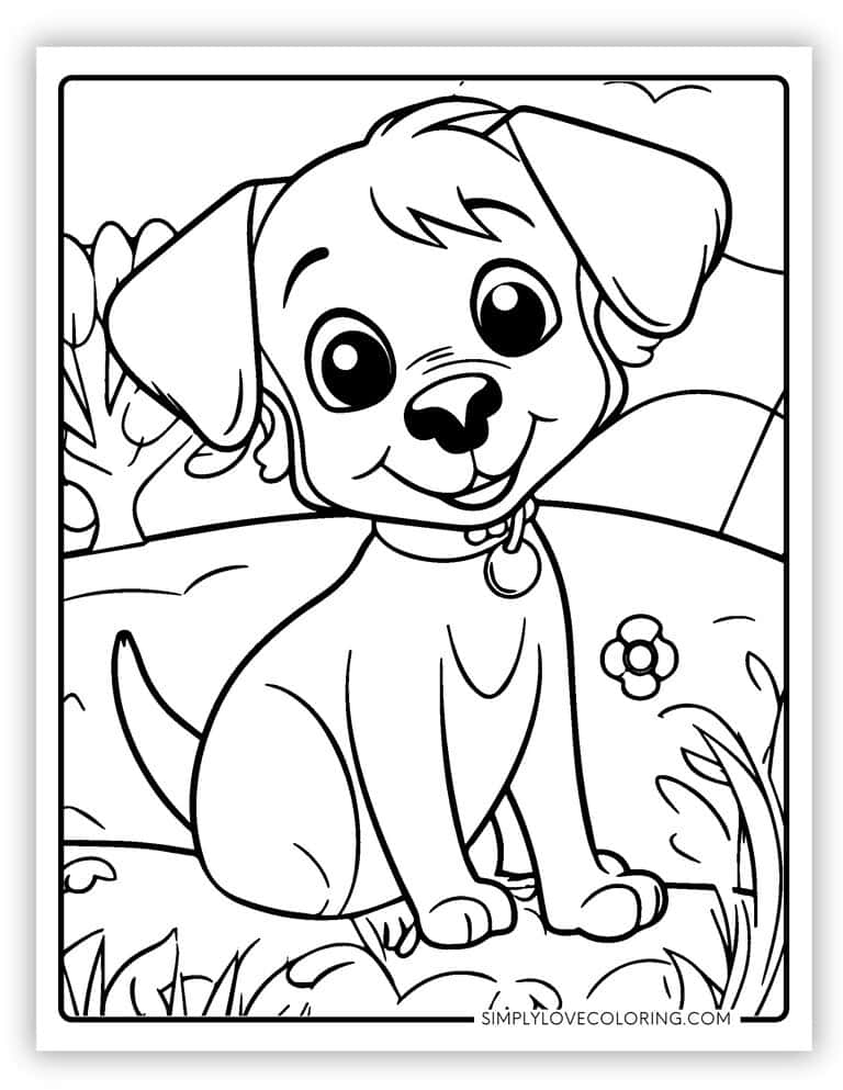62 Cute Dog Coloring Pages (Free PDF Printables) - Simply Love Coloring