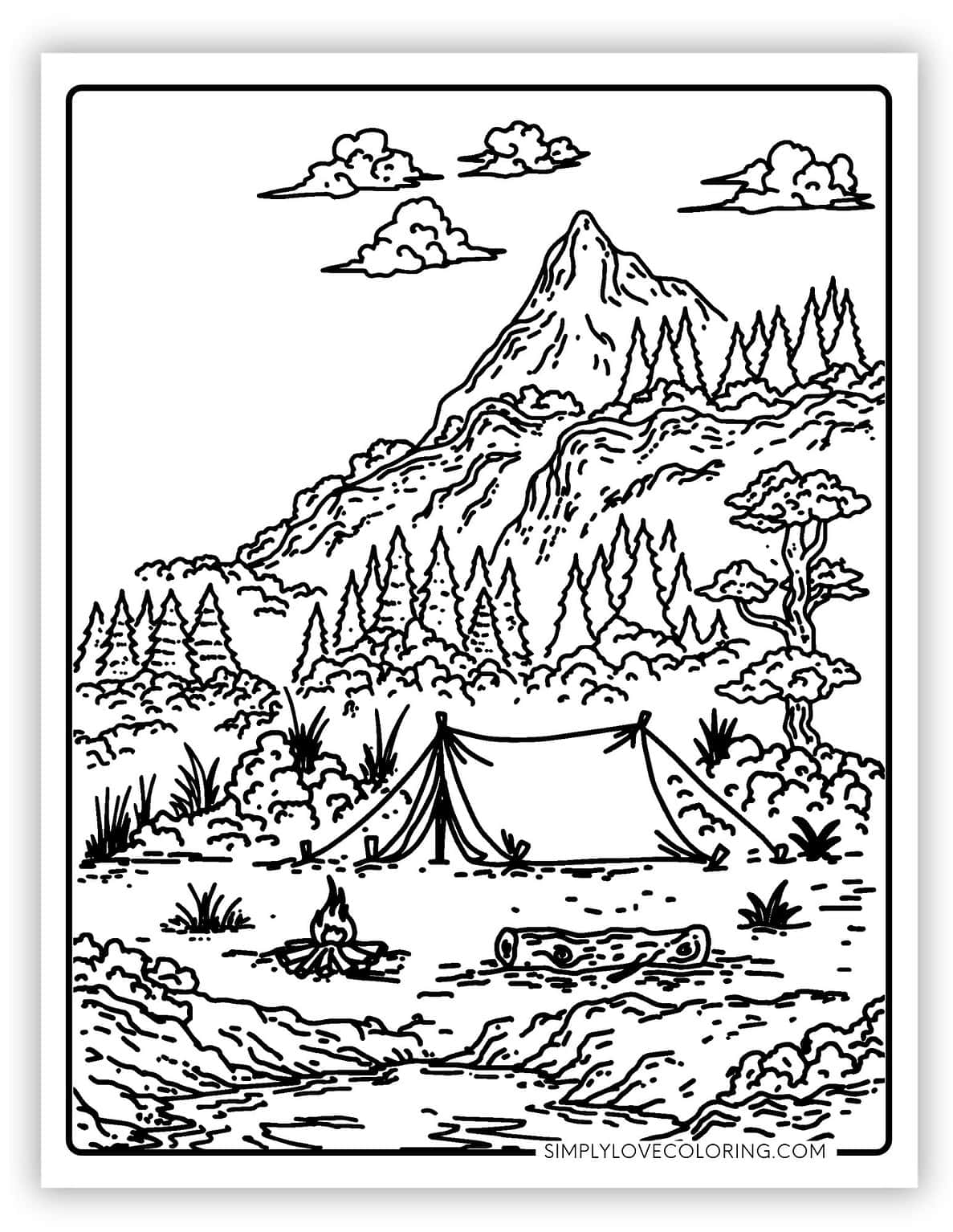 32 Camping Coloring Pages (Free PDF Printables) - Simply Love Coloring