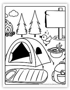 32 Camping Coloring Pages (Free PDF Printables) - Simply Love Coloring