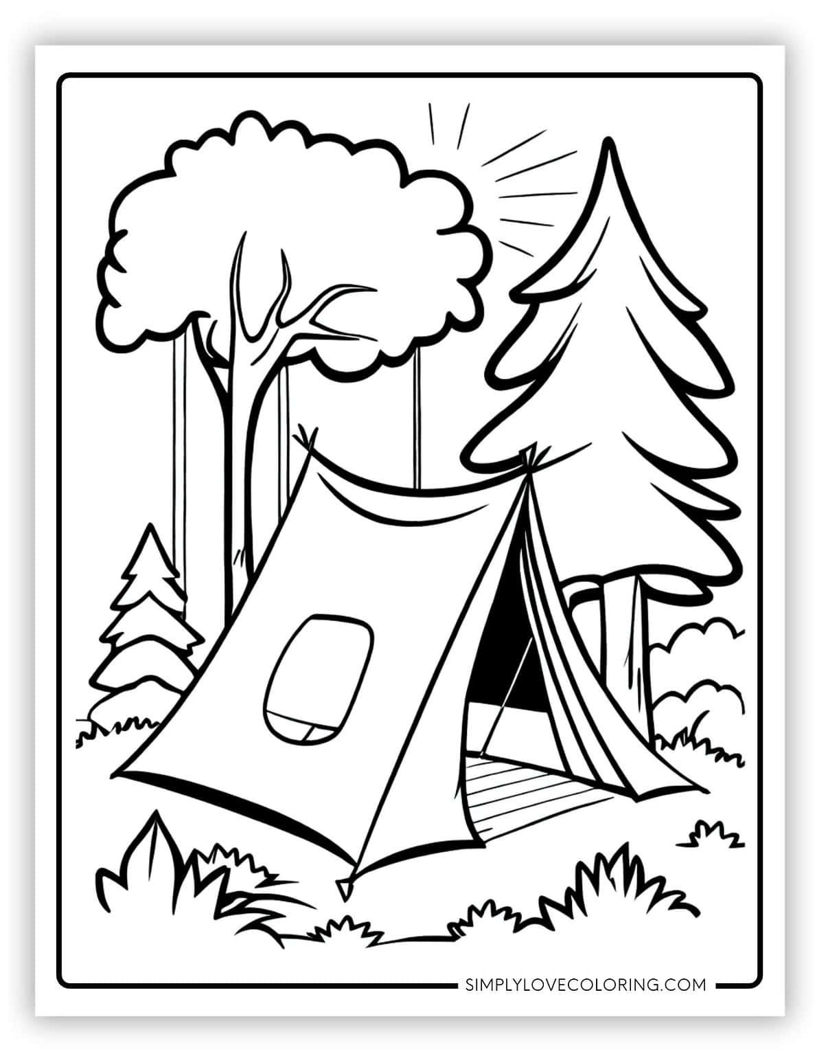 32 Camping Coloring Pages (Free PDF Printables) - Simply Love Coloring