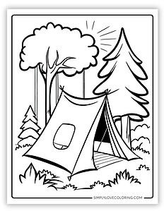 32 Camping Coloring Pages (Free PDF Printables) - Simply Love Coloring