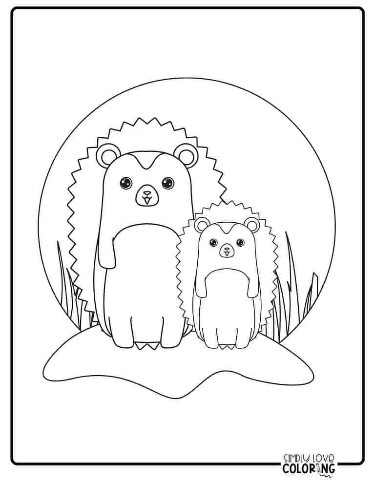 Free Porcupine Coloring Pages - Simply Love Coloring
