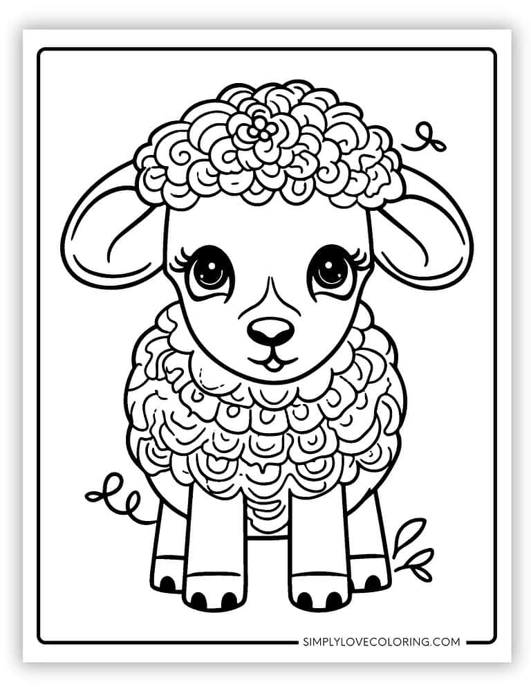 42 Lamb Coloring Pages (Free PDF Printables) - Simply Love Coloring