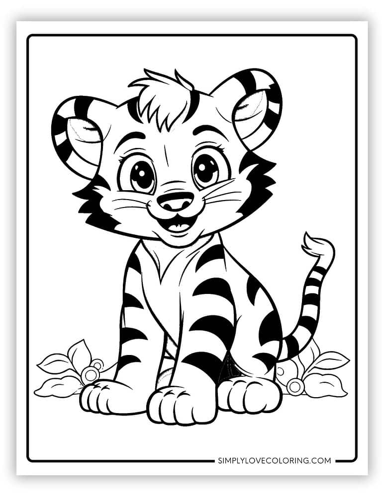 19 Tiger Coloring Pages (Free PDF Printables) - Simply Love Coloring