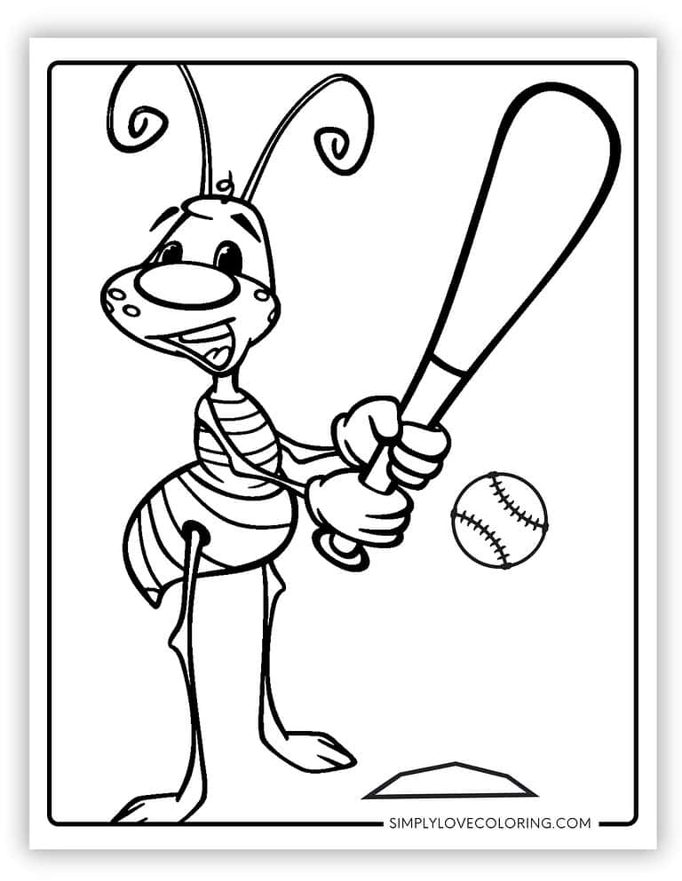 29 Baseball Coloring Pages (Free PDF Printables) - Simply Love Coloring