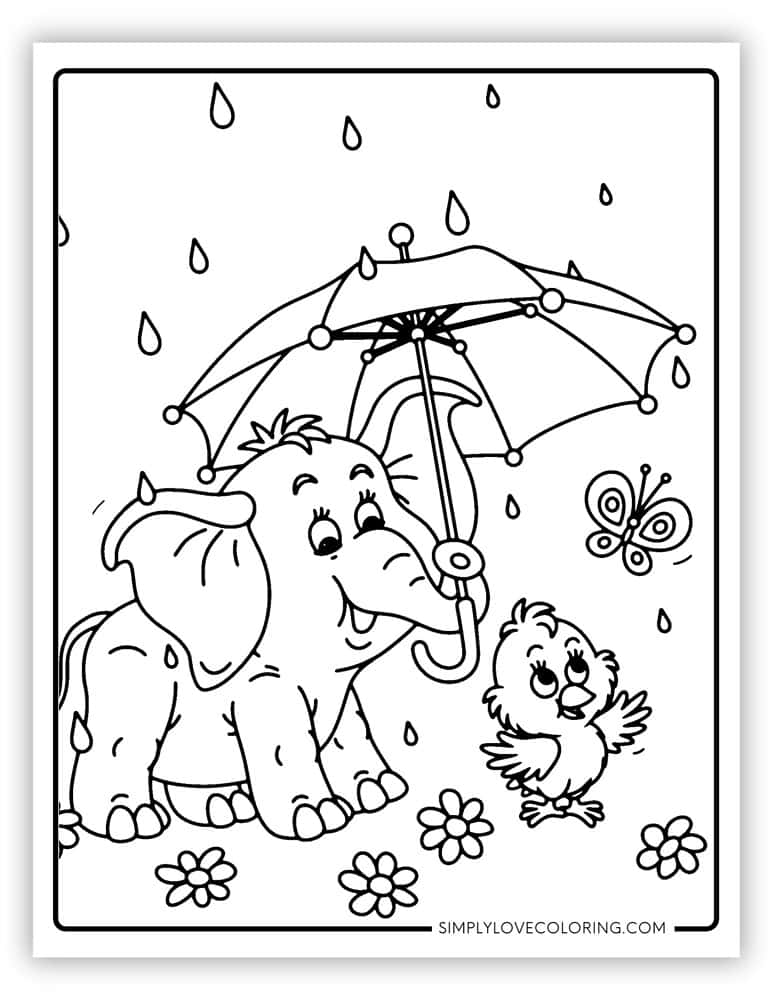 35 Rain Coloring Pages (Free PDF Printables) - Simply Love Coloring