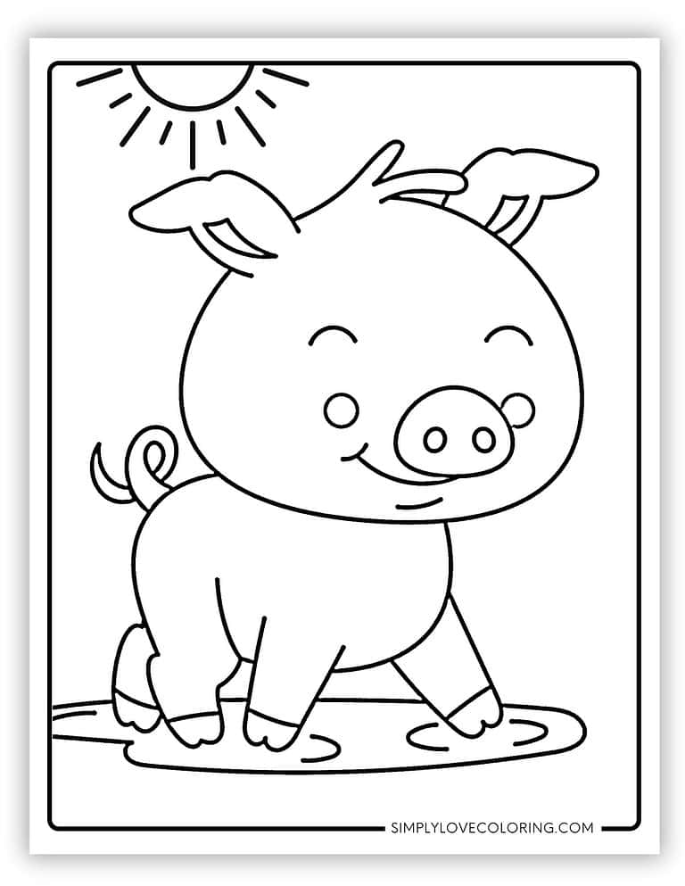 Pig Coloring Pages (Free PDF Printables) - Simply Love Coloring