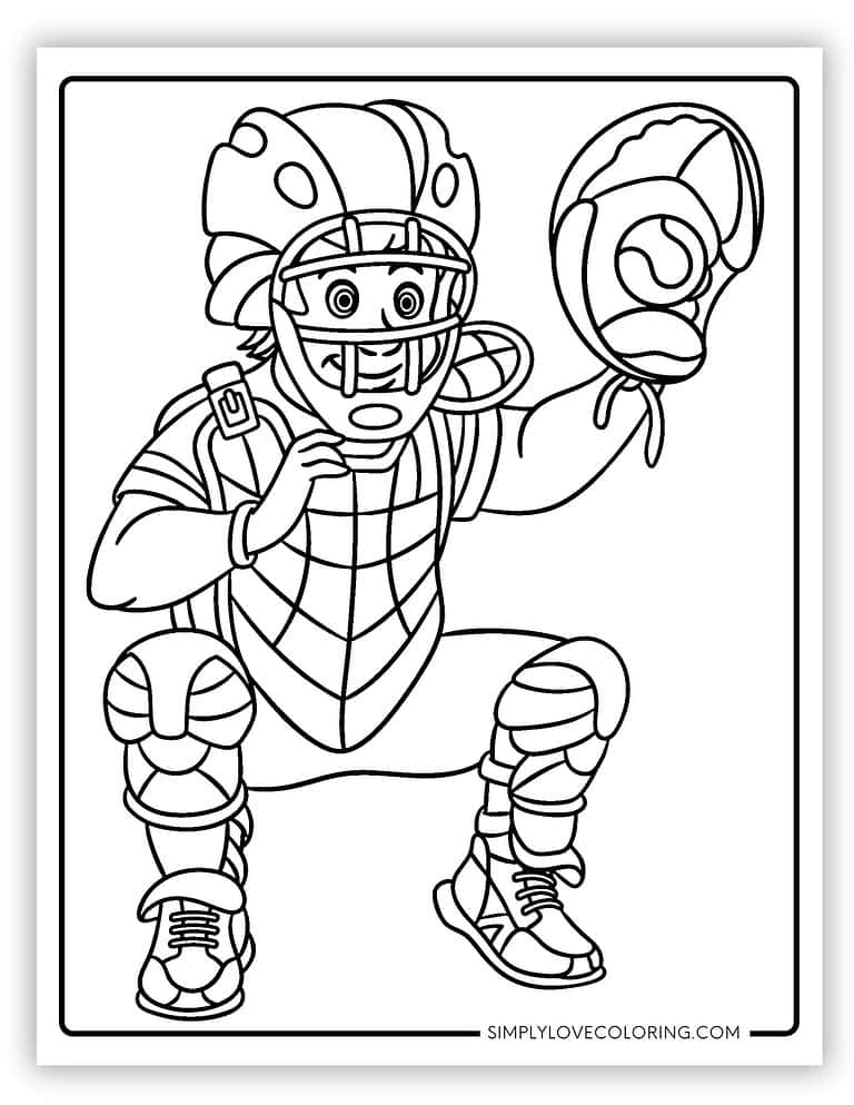 29 Baseball Coloring Pages (Free PDF Printables) - Simply Love Coloring