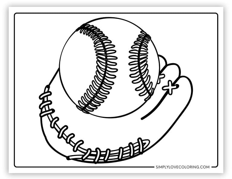 29 Baseball Coloring Pages (Free PDF Printables) - Simply Love Coloring