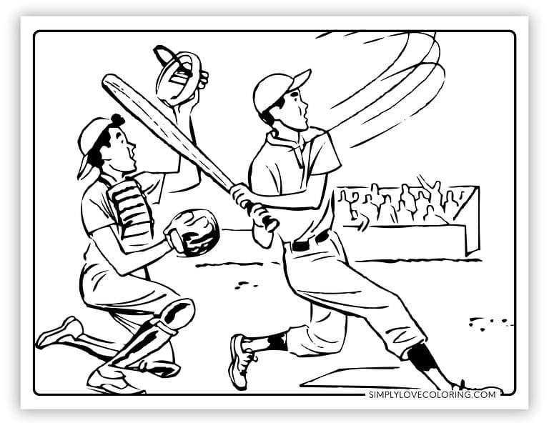 29 Baseball Coloring Pages (Free PDF Printables) - Simply Love Coloring