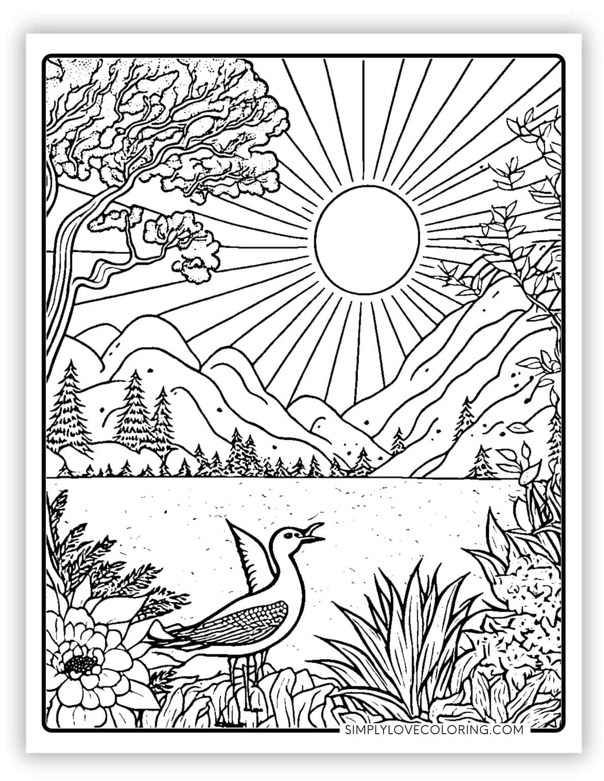 59 Majestic Nature Coloring Pages (Free PDF Printables) - Simply Love ...