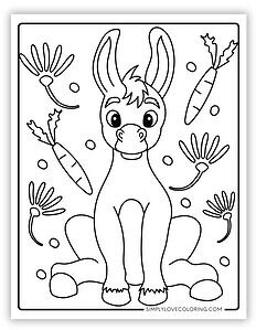 21 Cute Donkey Coloring Pages (Free PDF Printables) - Simply Love Coloring