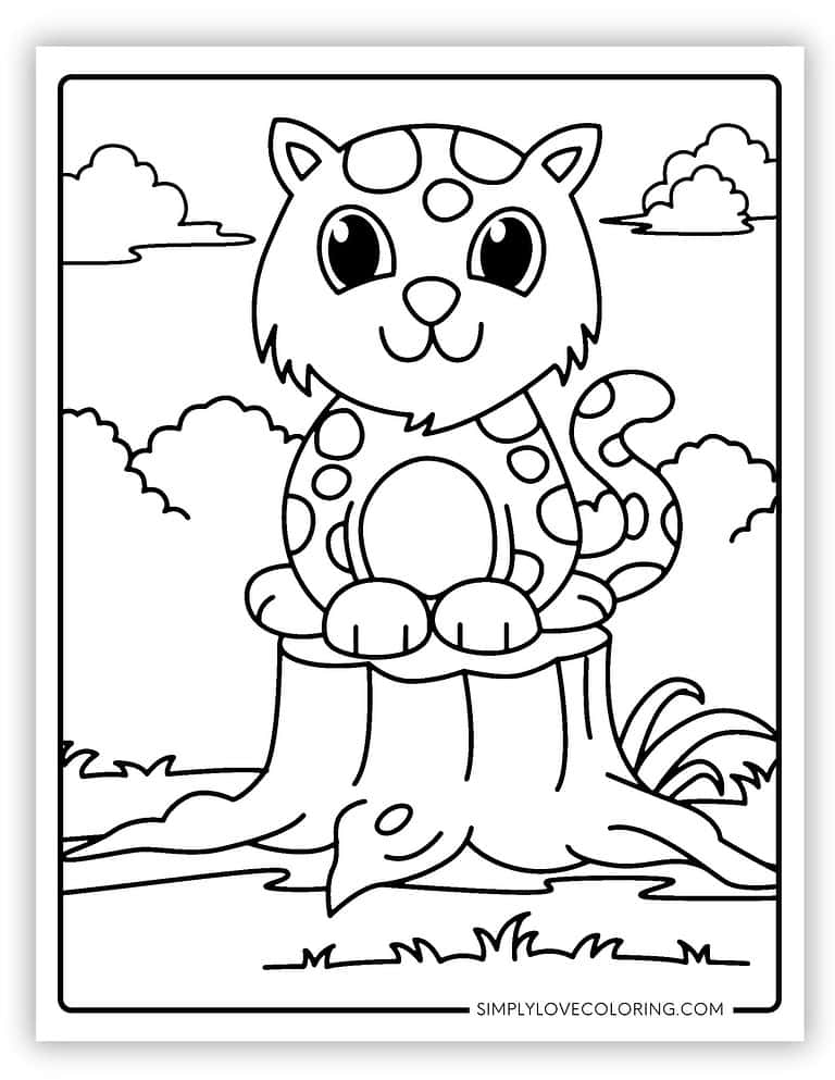 24 Leopard Coloring Pages (Free PDF Printables) - Simply Love Coloring