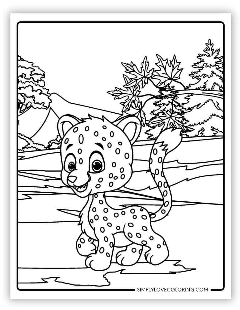 24 Leopard Coloring Pages (Free PDF Printables) - Simply Love Coloring