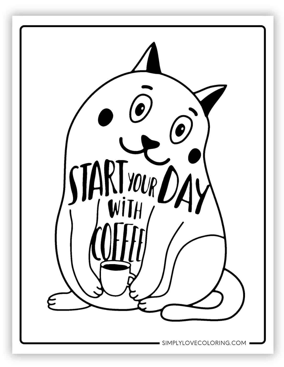 42 Coffee Coloring Pages (Free PDF Printables) - Simply Love Coloring
