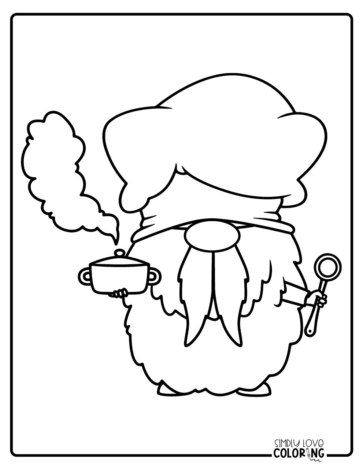 Gnome Coloring Pages (Free PDF Printables) - Simply Love Coloring