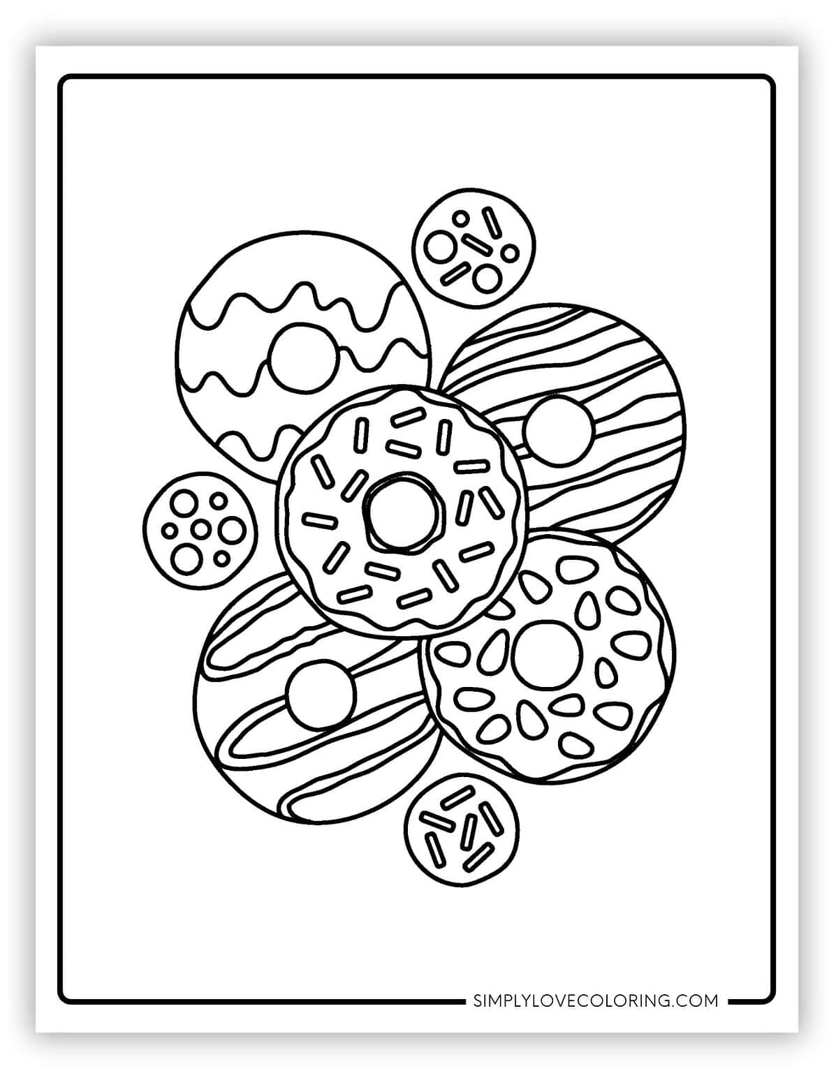 29 Donut Coloring Pages (Free PDF Printables) - Simply Love Coloring