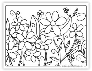 65 Beautiful Flower Coloring Pages (Free PDF Printables) - Simply Love ...