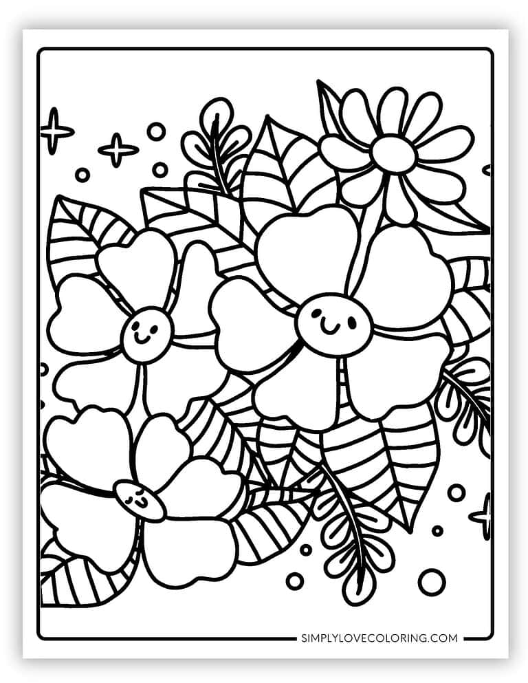 65 Beautiful Flower Coloring Pages (Free PDF Printables) - Simply Love ...