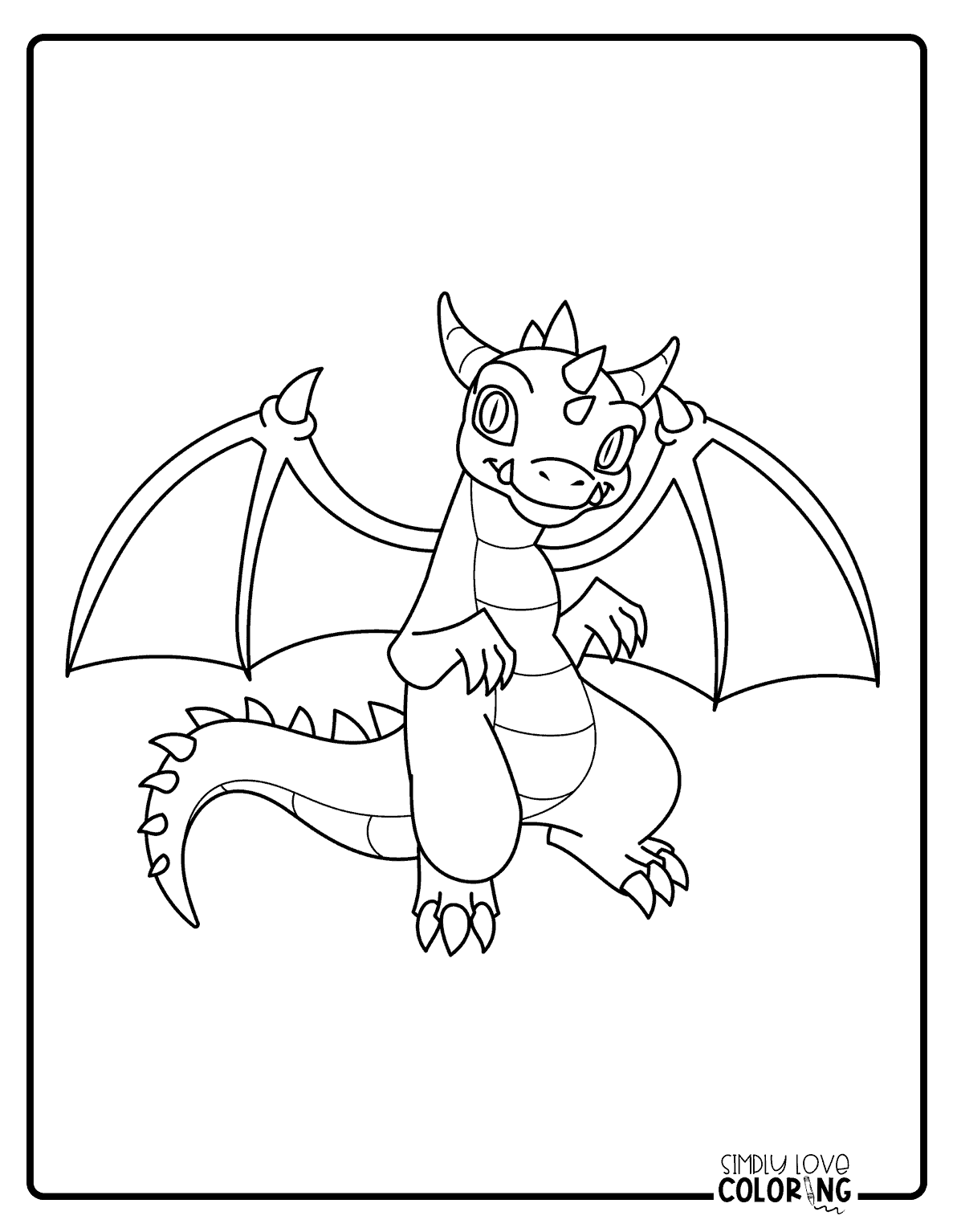 Dragon Coloring Pages (Free PDF Printables) - Simply Love Coloring