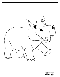 Cute Hippopotamus Coloring Pages (Free PDF Printables) - Simply Love ...