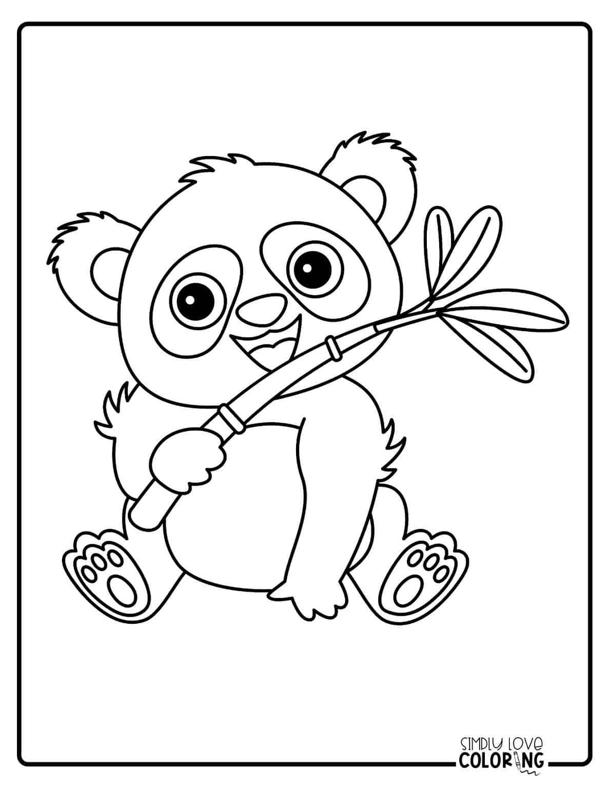Cute Panda Bear Coloring Pages (Free PDF Printables) - Simply Love Coloring