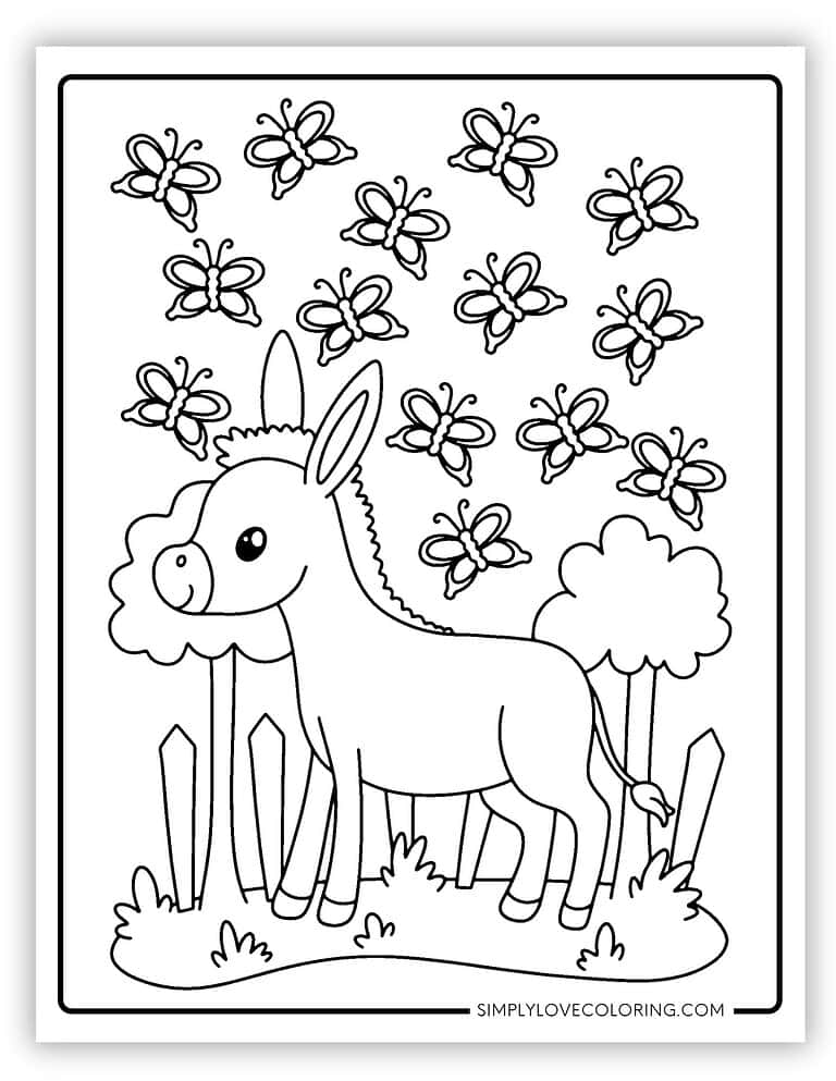 21 Cute Donkey Coloring Pages (Free PDF Printables) - Simply Love Coloring