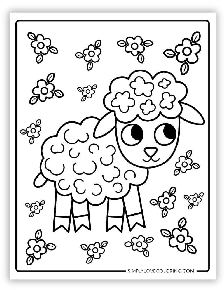 20 Sheep Coloring Pages (Free PDF Printables) - Simply Love Coloring
