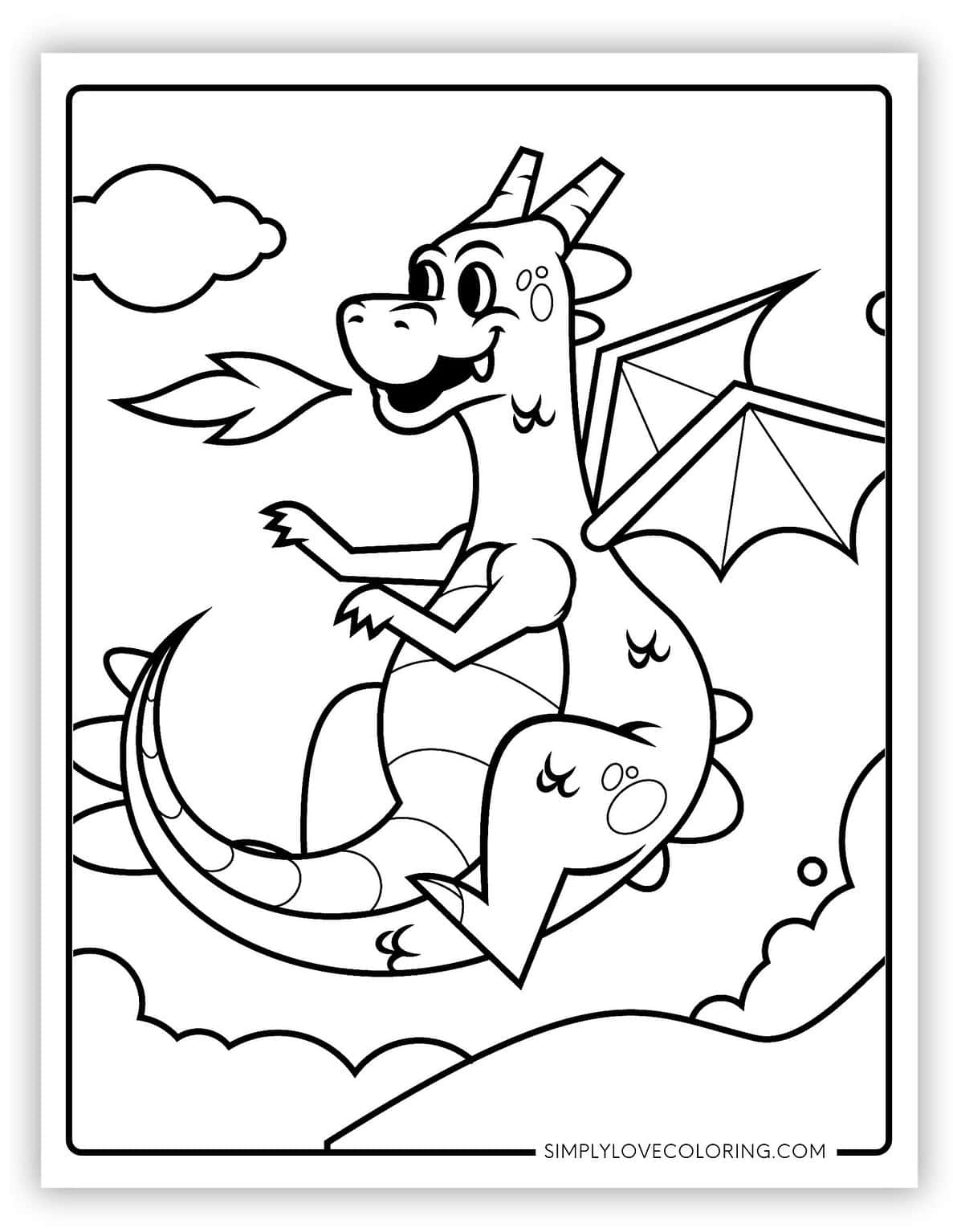 Dragon Coloring Pages (Free PDF Printables) - Simply Love Coloring