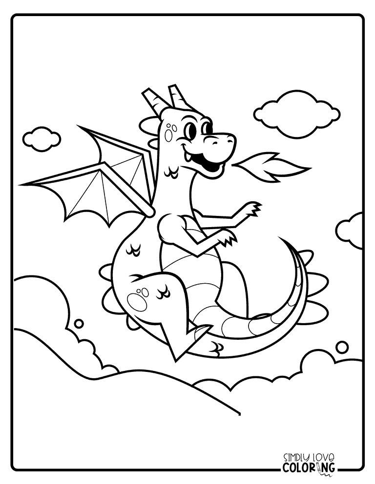 Dragon Coloring Pages (Free PDF Printables) - Simply Love Coloring