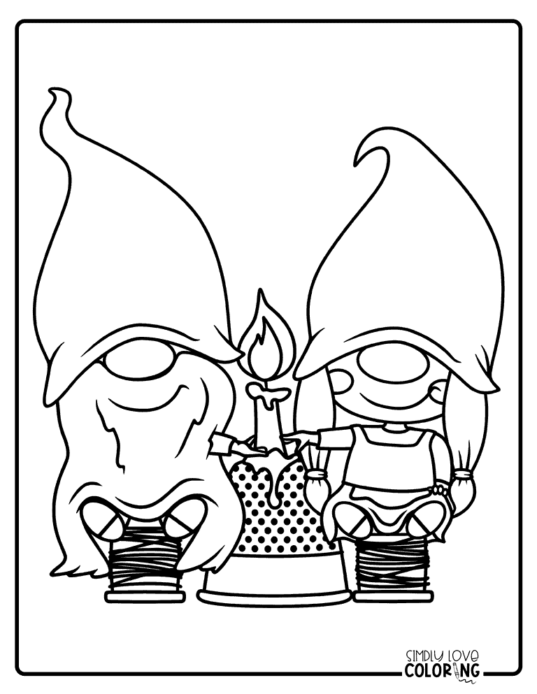 38 Gnome Coloring Pages (Free PDF Printables) - Simply Love Coloring