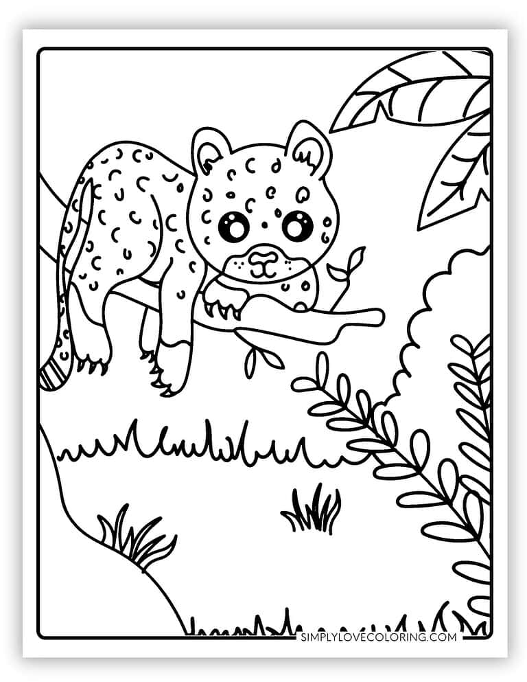 24 Leopard Coloring Pages (Free PDF Printables) - Simply Love Coloring
