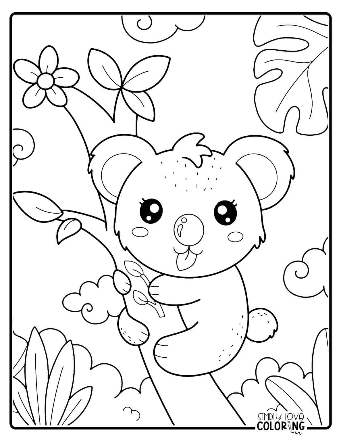 14 Koala Bear Coloring Pages (Free PDF Printables) - Simply Love Coloring