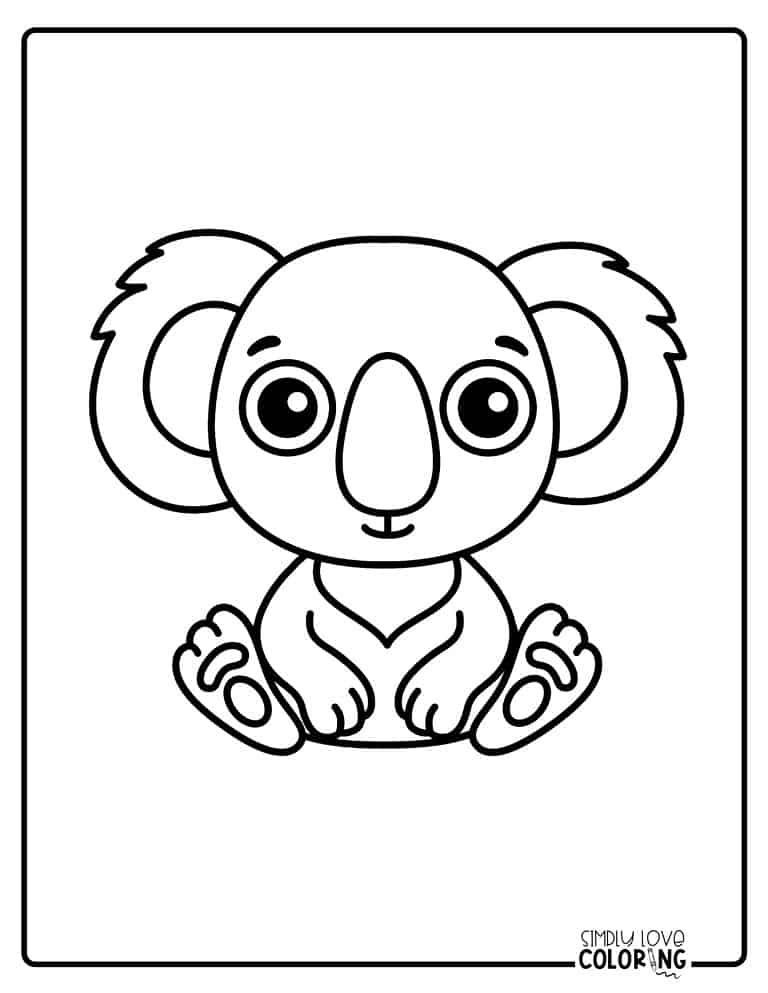 14 Koala Bear Coloring Pages (Free PDF Printables) - Simply Love Coloring