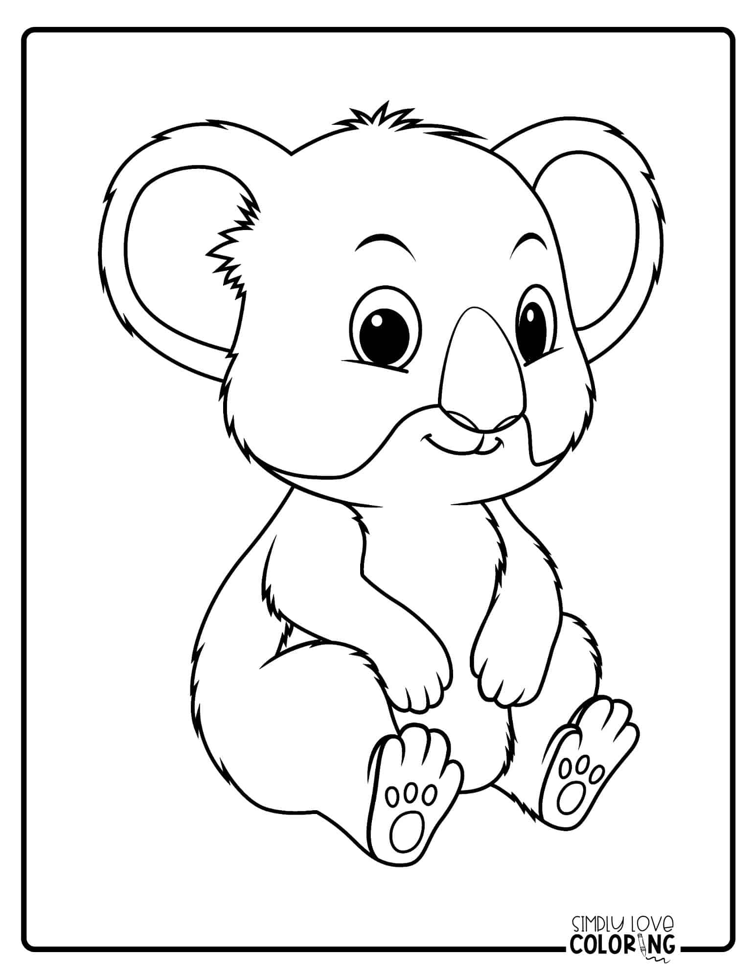 Free Koala Bear Coloring Pages - Simply Love Coloring