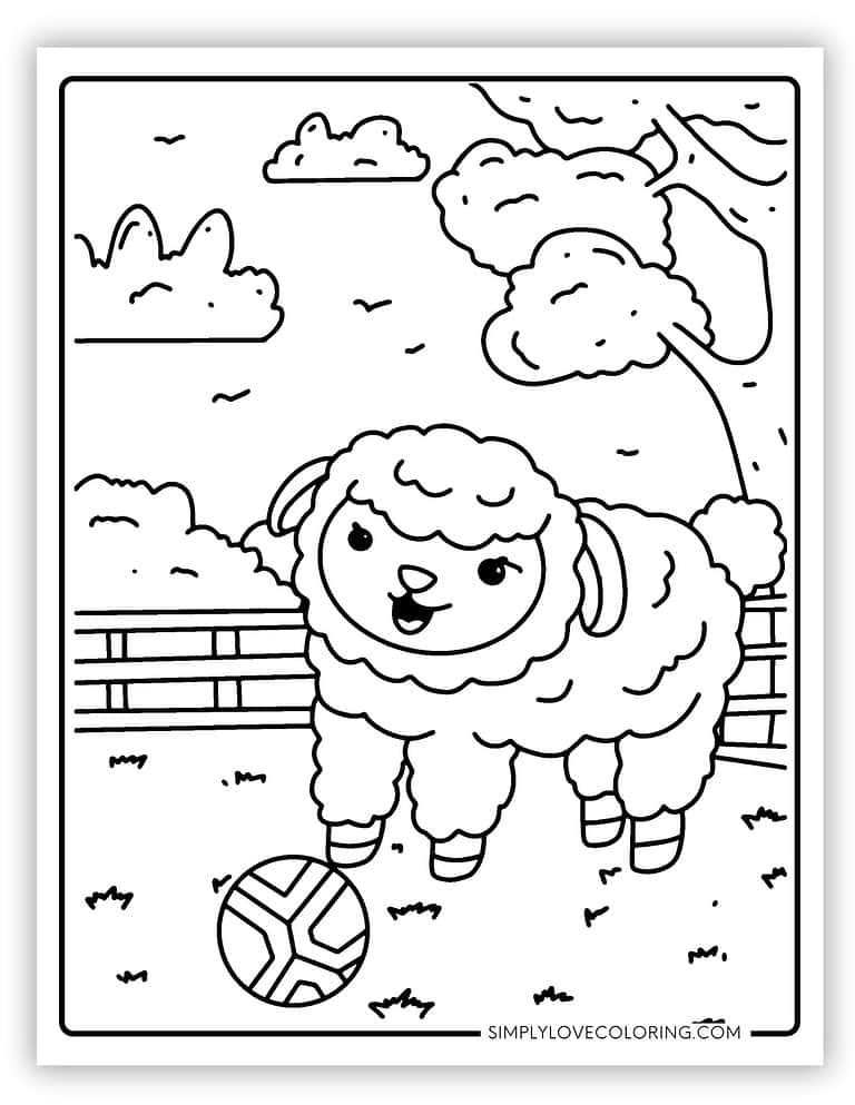 42 Lamb Coloring Pages (Free PDF Printables) - Simply Love Coloring