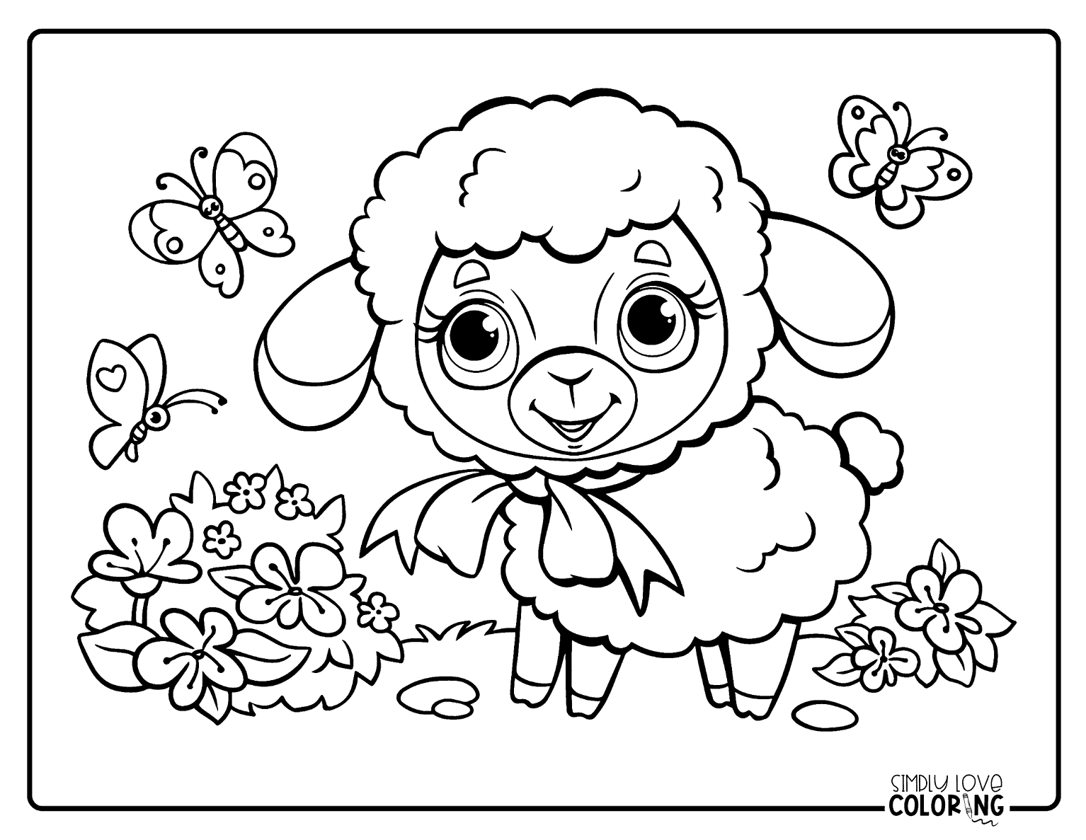 Lamb Coloring Pages (Free PDF Printables) - Simply Love Coloring