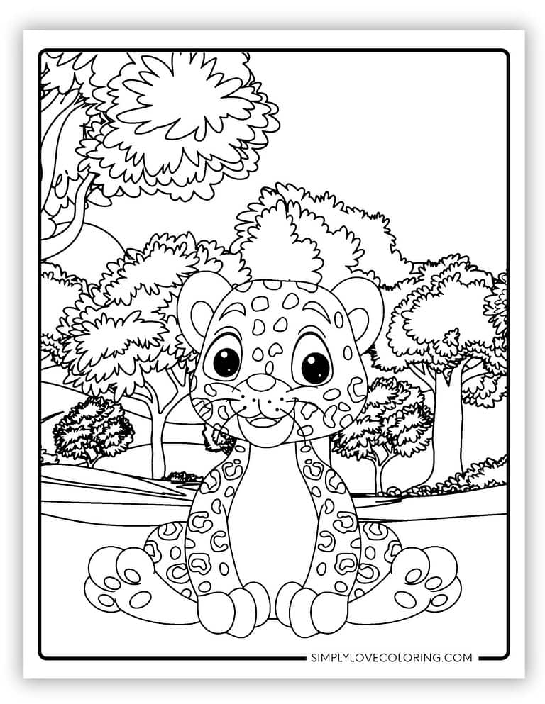 24 Leopard Coloring Pages (Free PDF Printables) - Simply Love Coloring