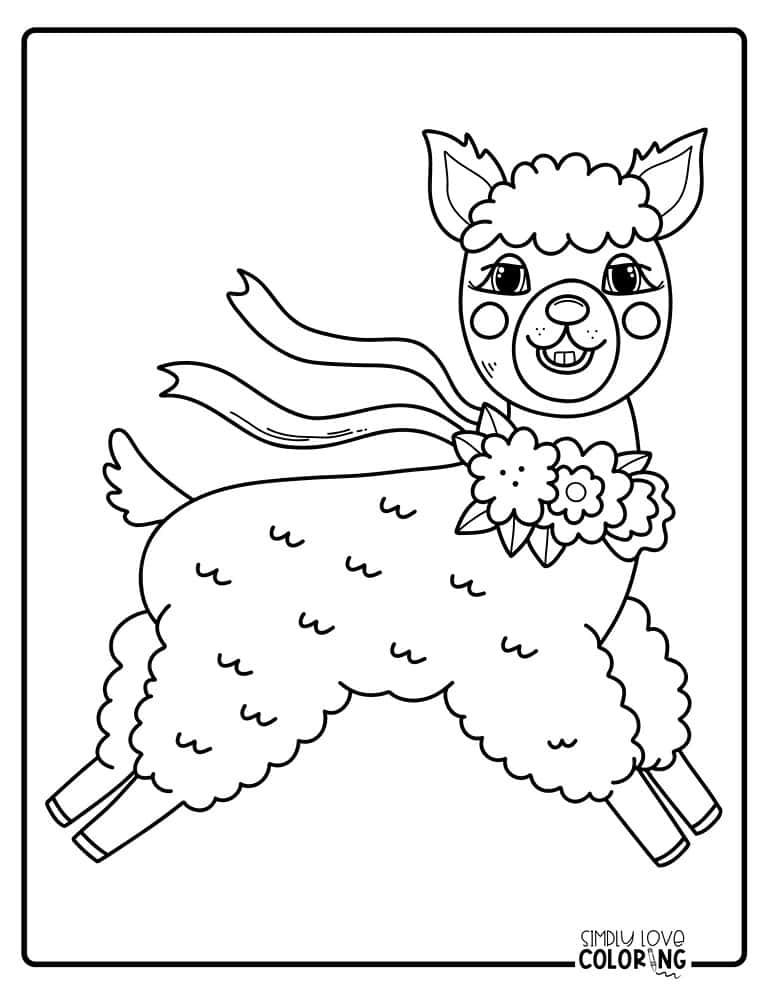 19 Llama Coloring Pages (Free PDF Printables) - Simply Love Coloring
