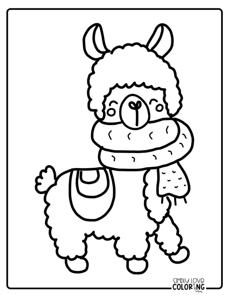 19 Llama Coloring Pages (Free PDF Printables) - Simply Love Coloring