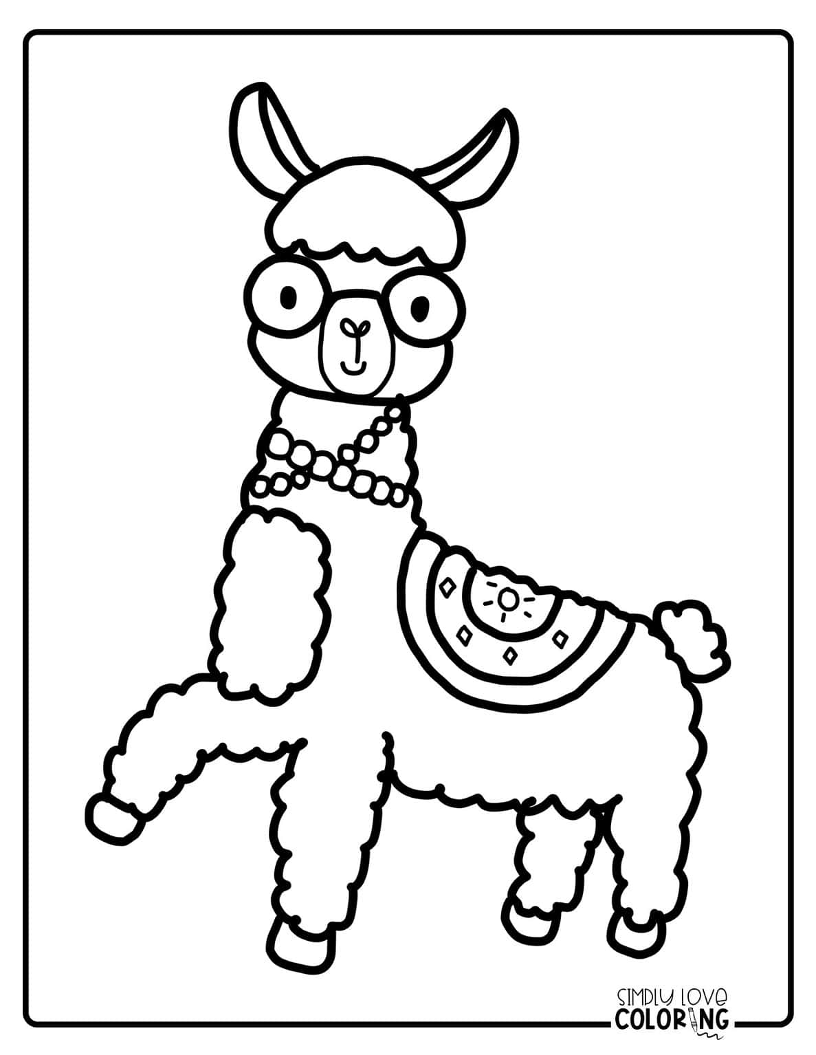 19 Llama Coloring Pages (Free PDF Printables) - Simply Love Coloring