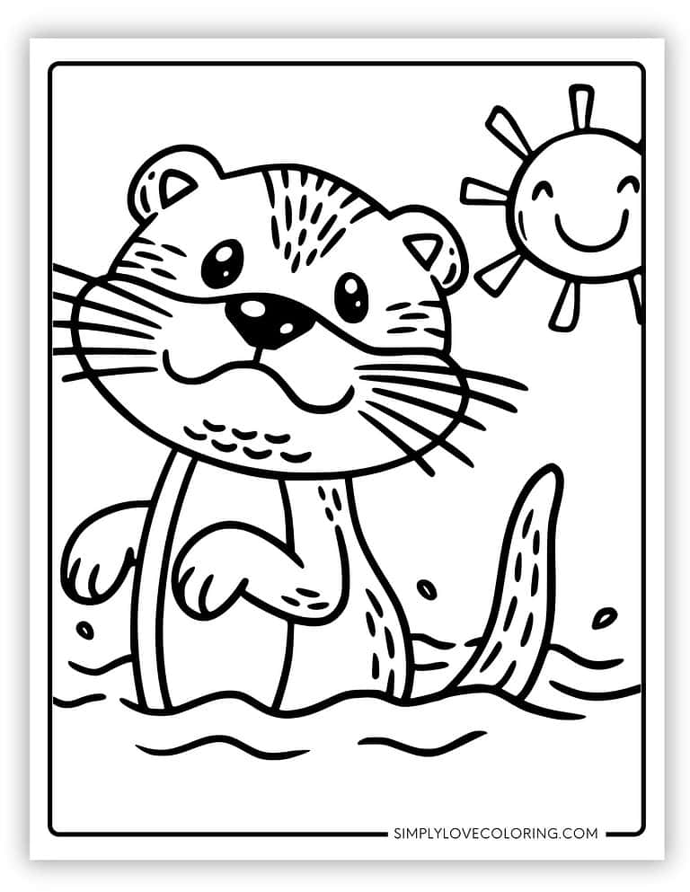 27 Otter Coloring Pages (Free PDF Printables) - Simply Love Coloring