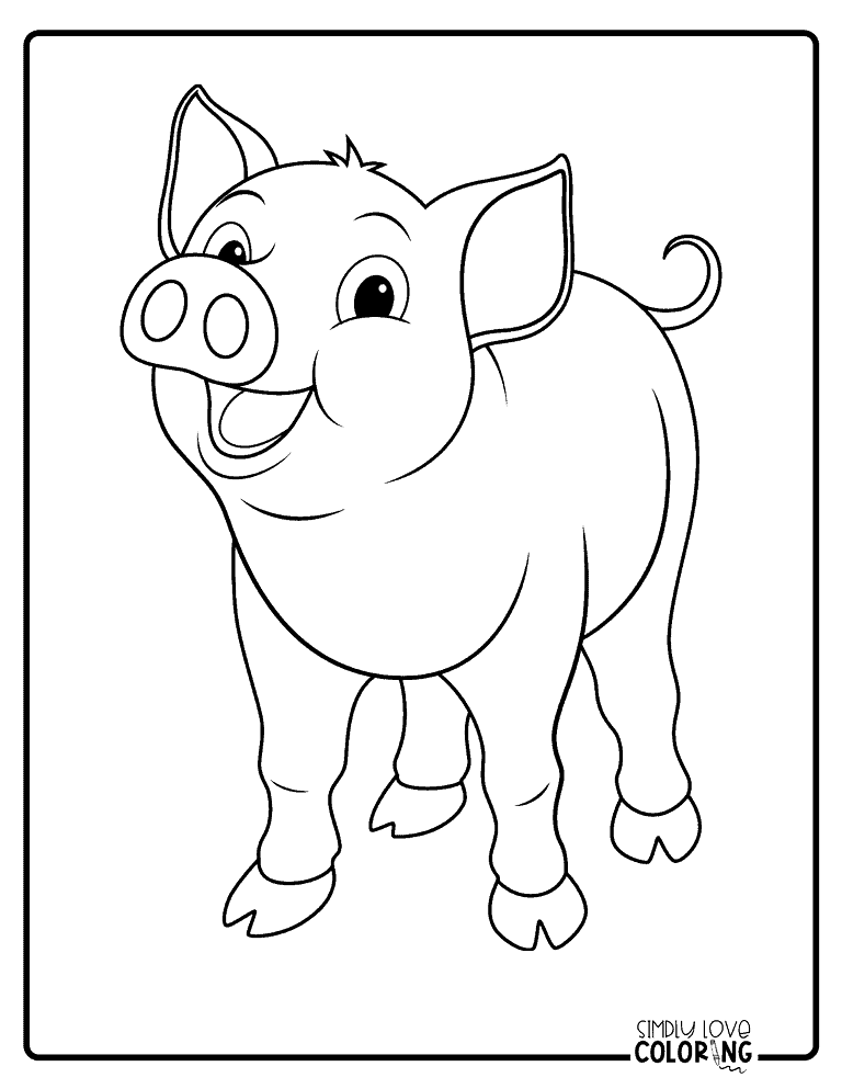 Pig Coloring Pages (Free PDF Printables) - Simply Love Coloring