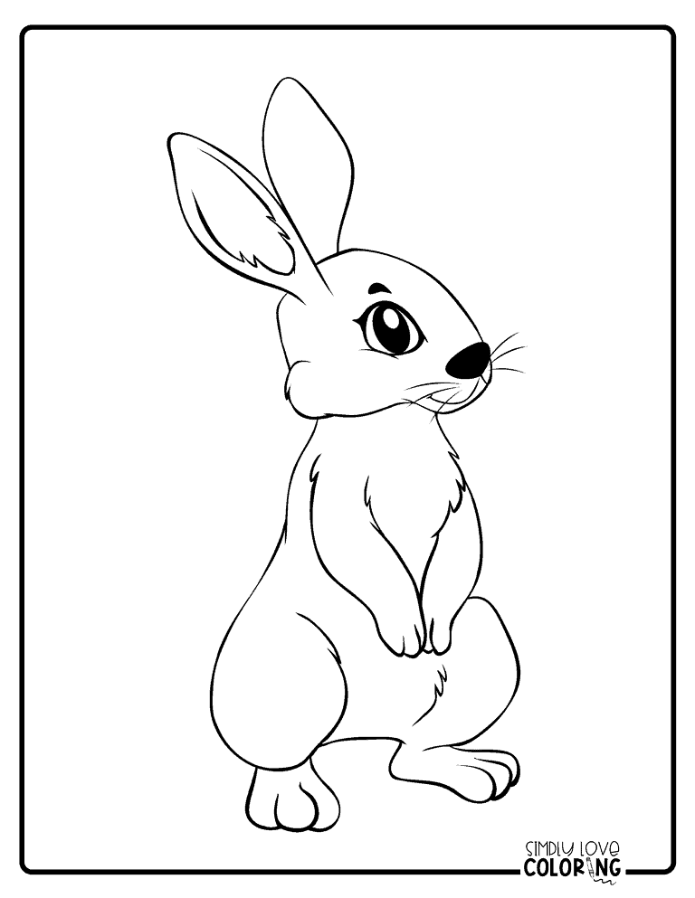 Free Rabbit Coloring Pages - Simply Love Coloring