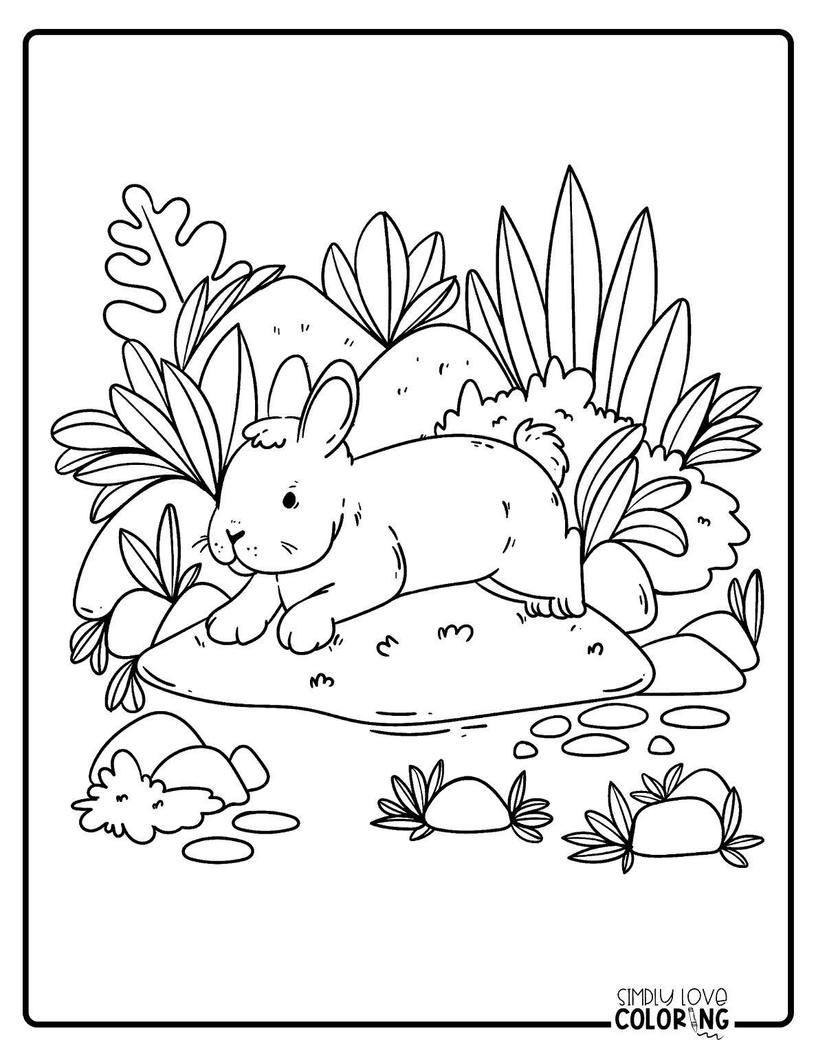 Rabbit Coloring Pages (Free PDF Printables) - Simply Love Coloring