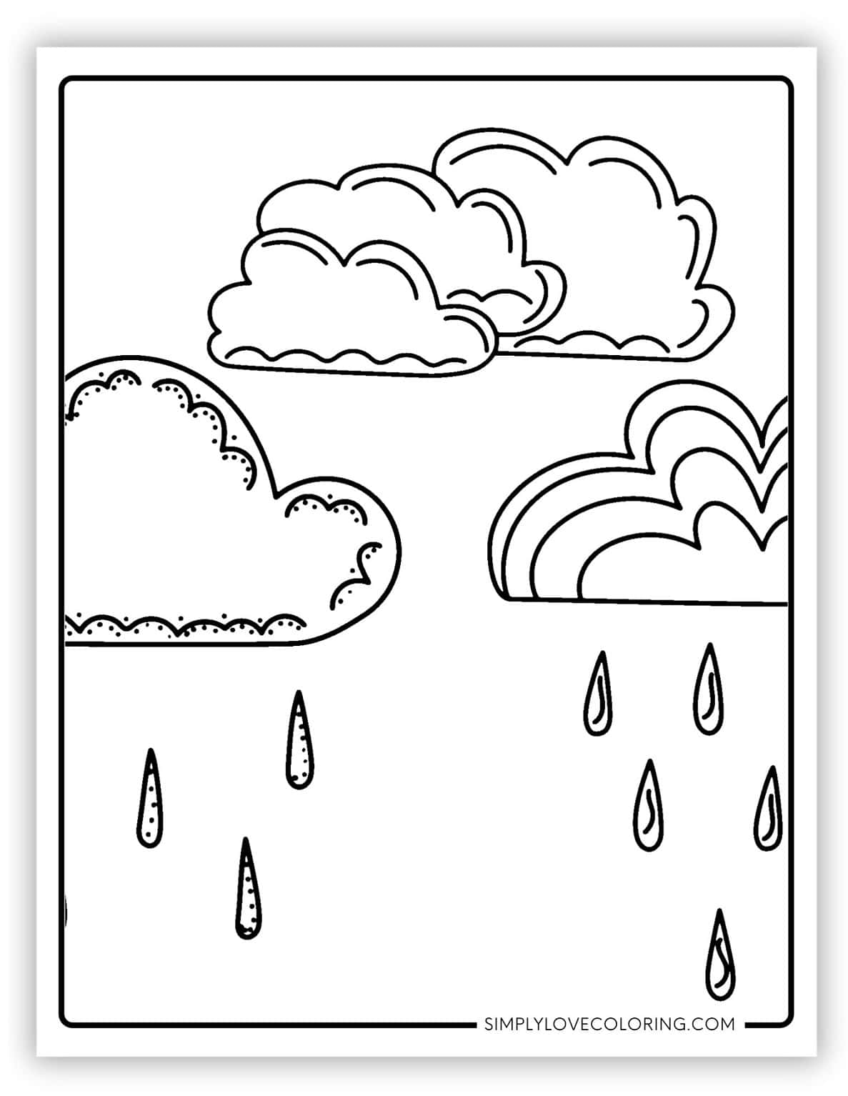 35 Rain Coloring Pages (Free PDF Printables) - Simply Love Coloring
